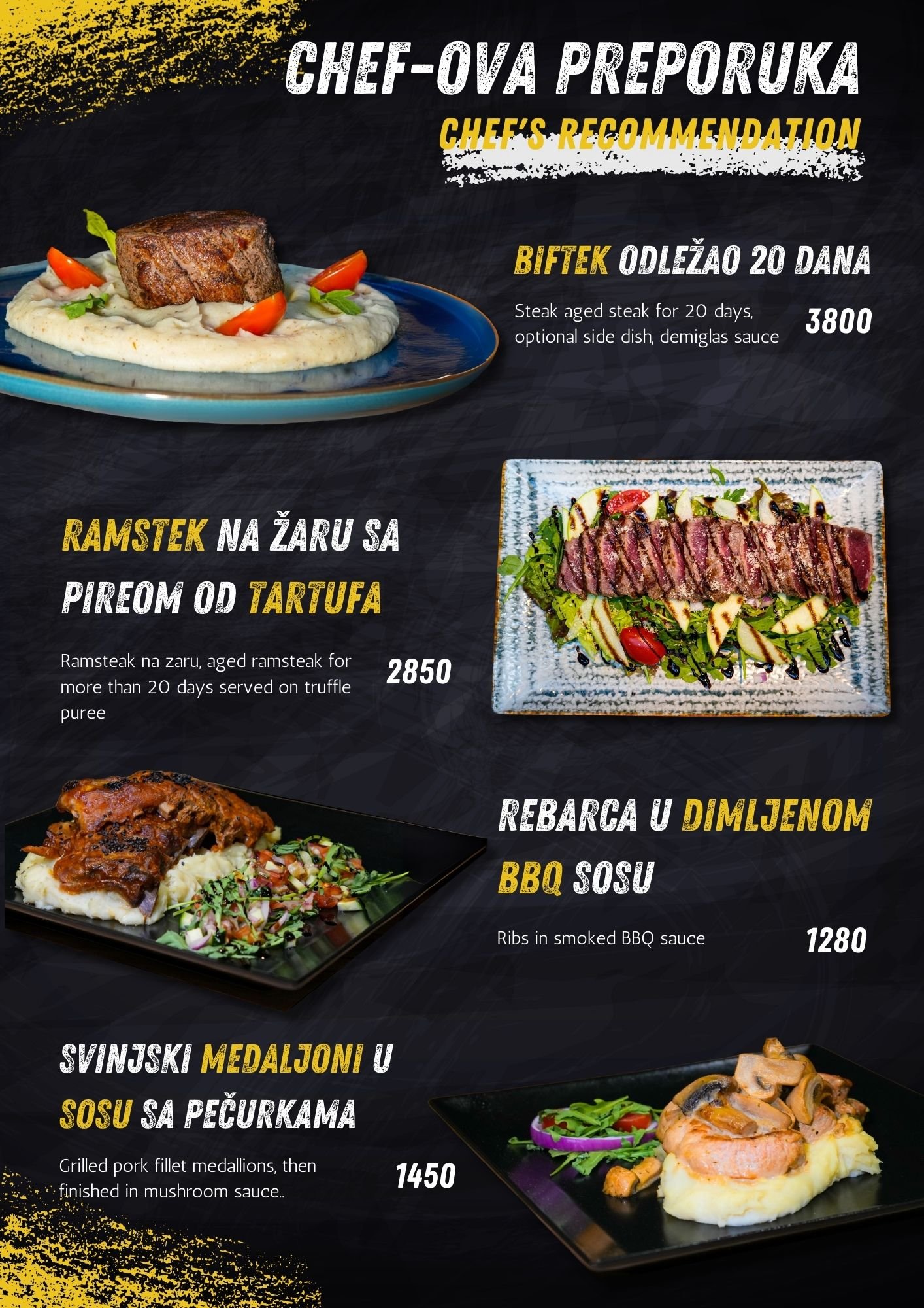Jelovnik - Bunny Restaurant and Bar